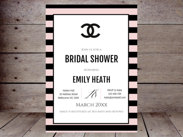 Chanel Inspired Bridal Shower Ideas - Themes